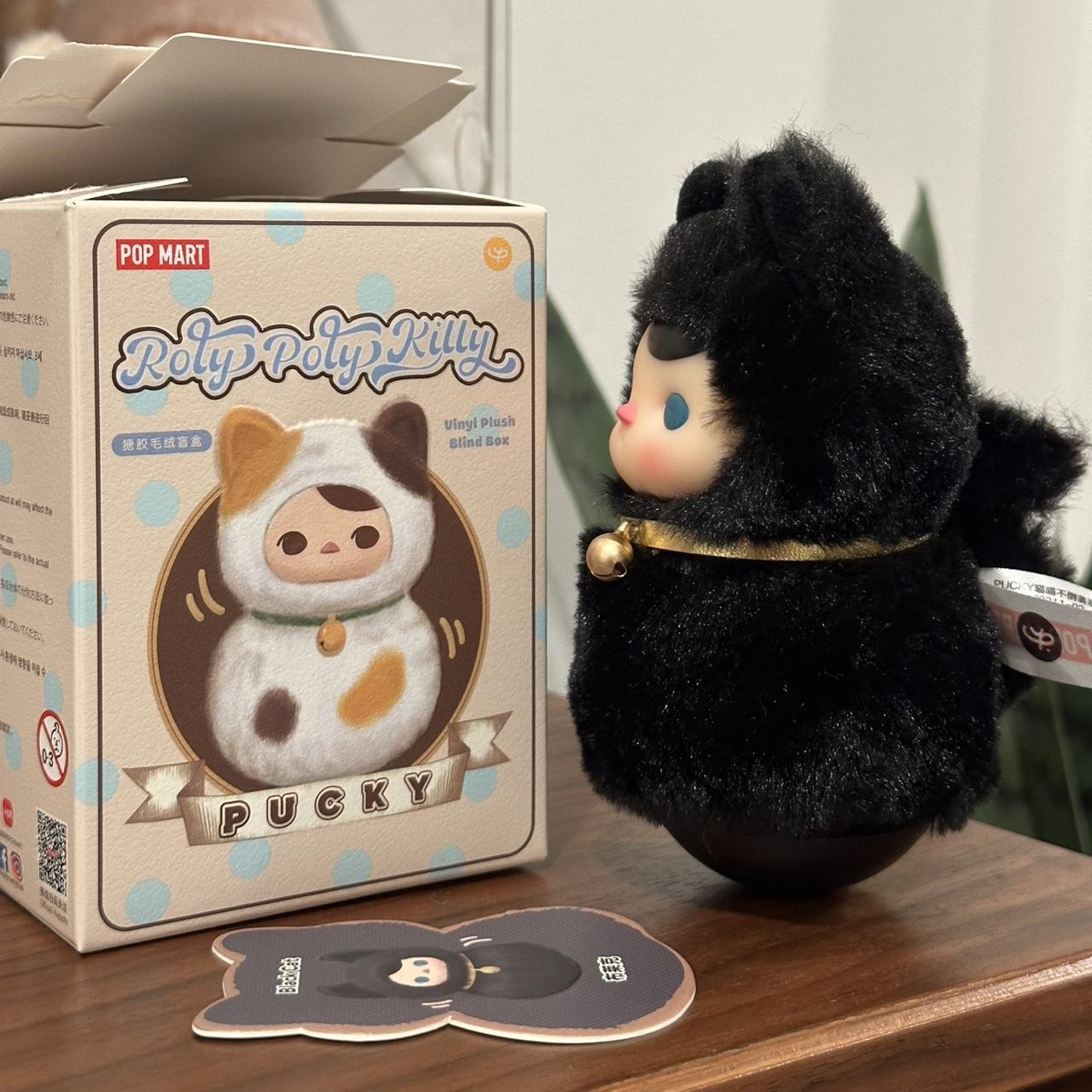 POP MART Pucky Roly Poly Kitty - Black Cat Freshly... - Depop