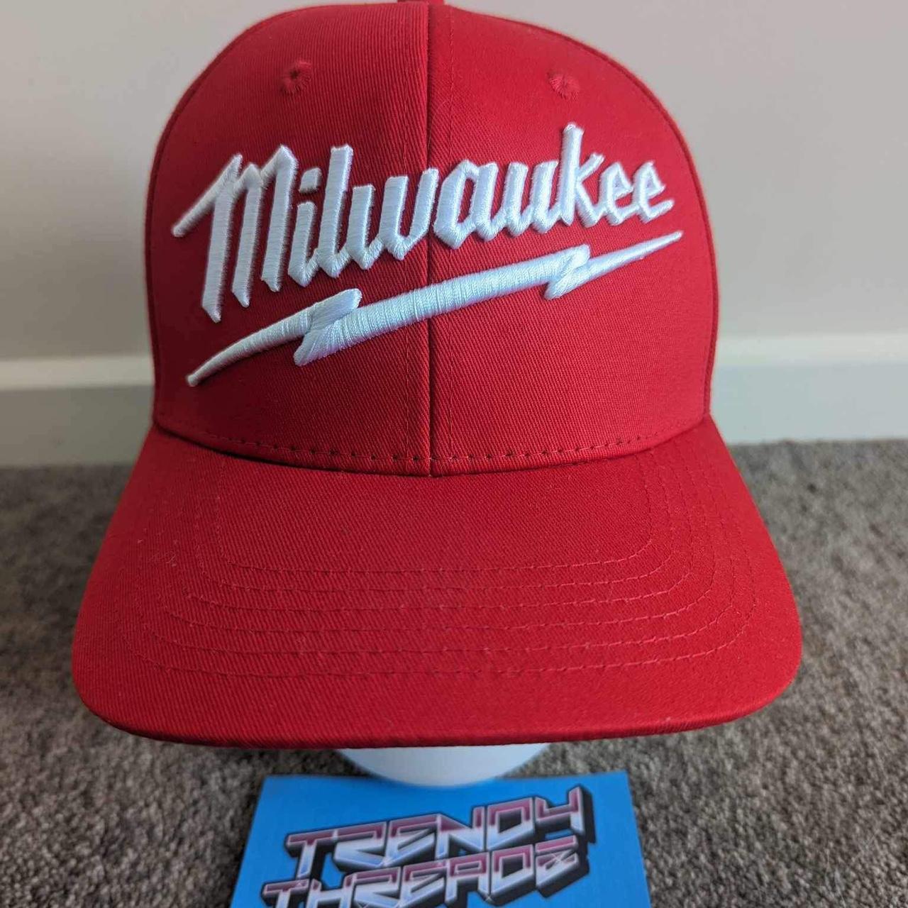 This brand new Milwaukee men's red cap is a perfect... - Depop
