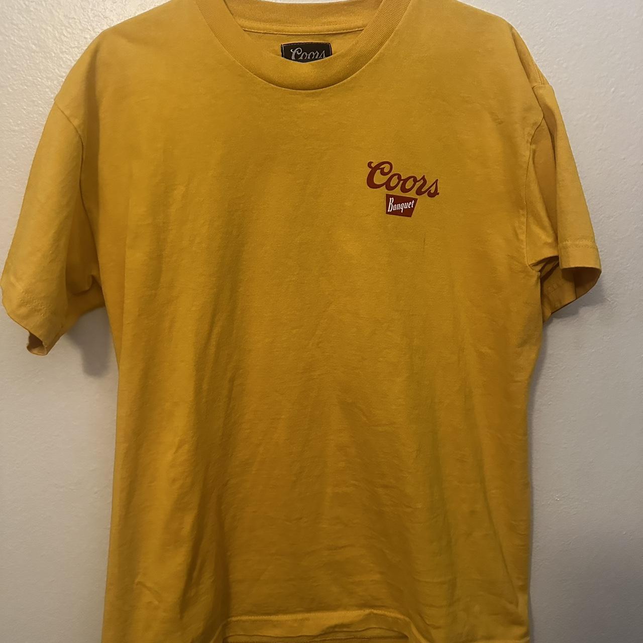 Coors banquet seager collab mustard yellow size... - Depop
