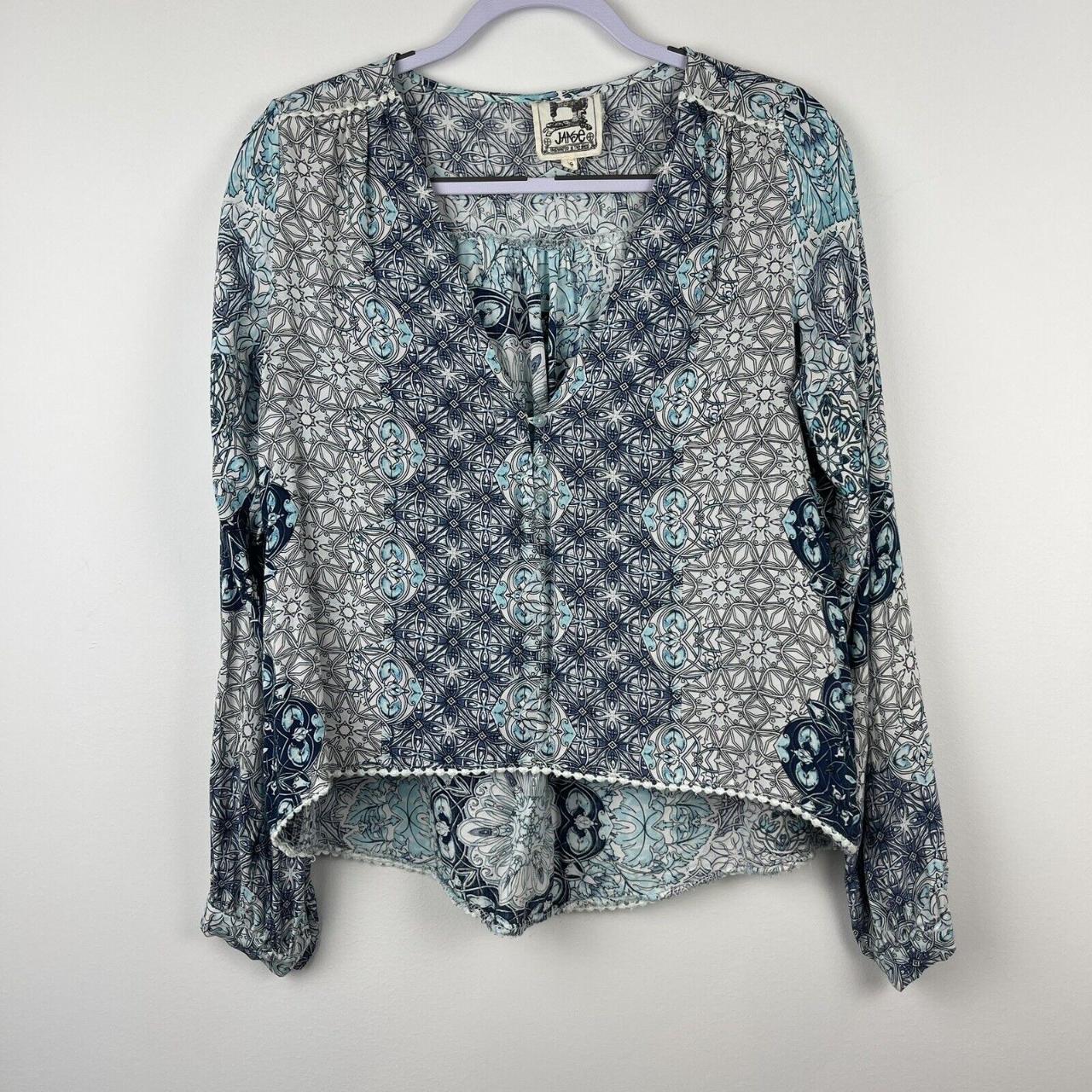 Jaase Sz XS Womens Hi Lo Top Blouse Long Sleeve... - Depop