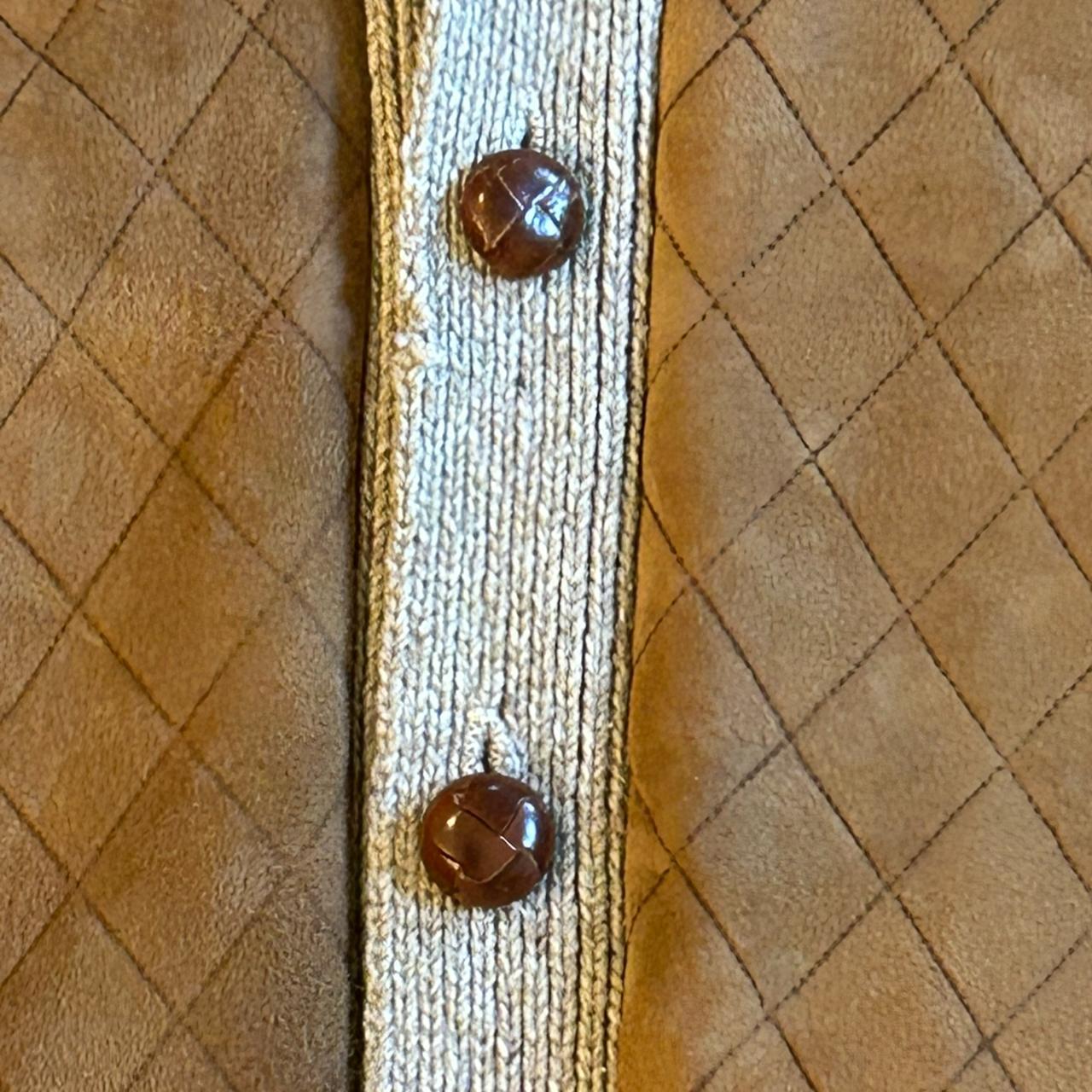 Vintage Battelstein's Houston Cardigan Wool/Suede... | Depop