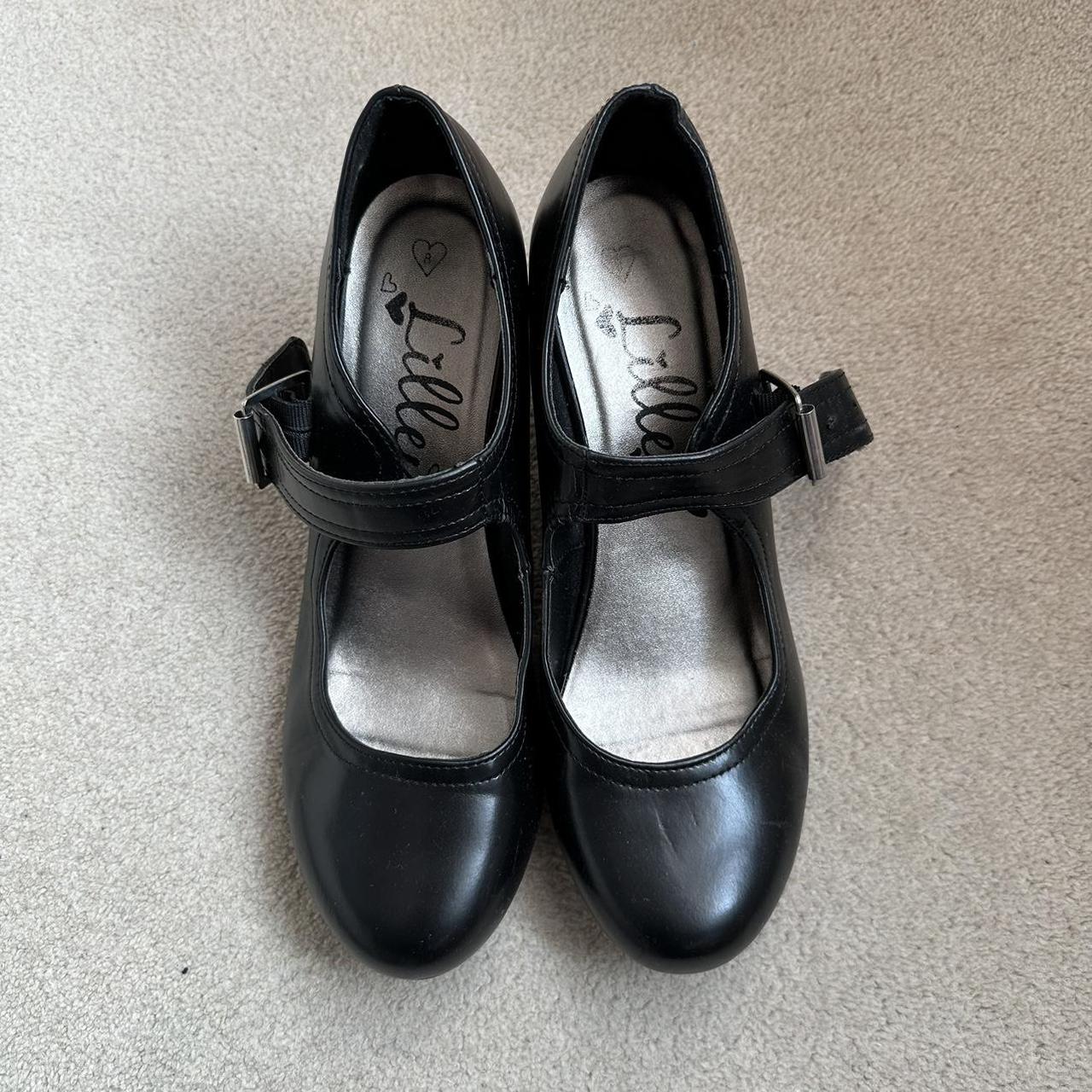Lilley black Mary Jane court dance shoes with small... - Depop