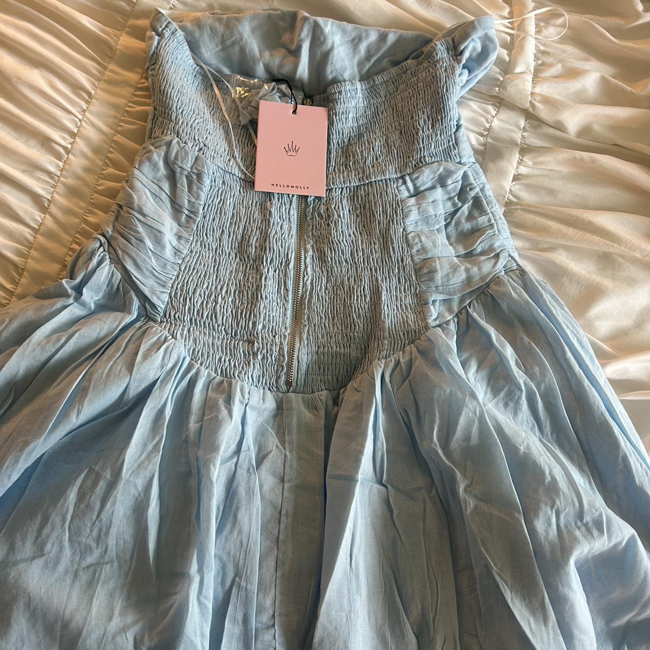 Light blue Hello Molly mini dress - Depop