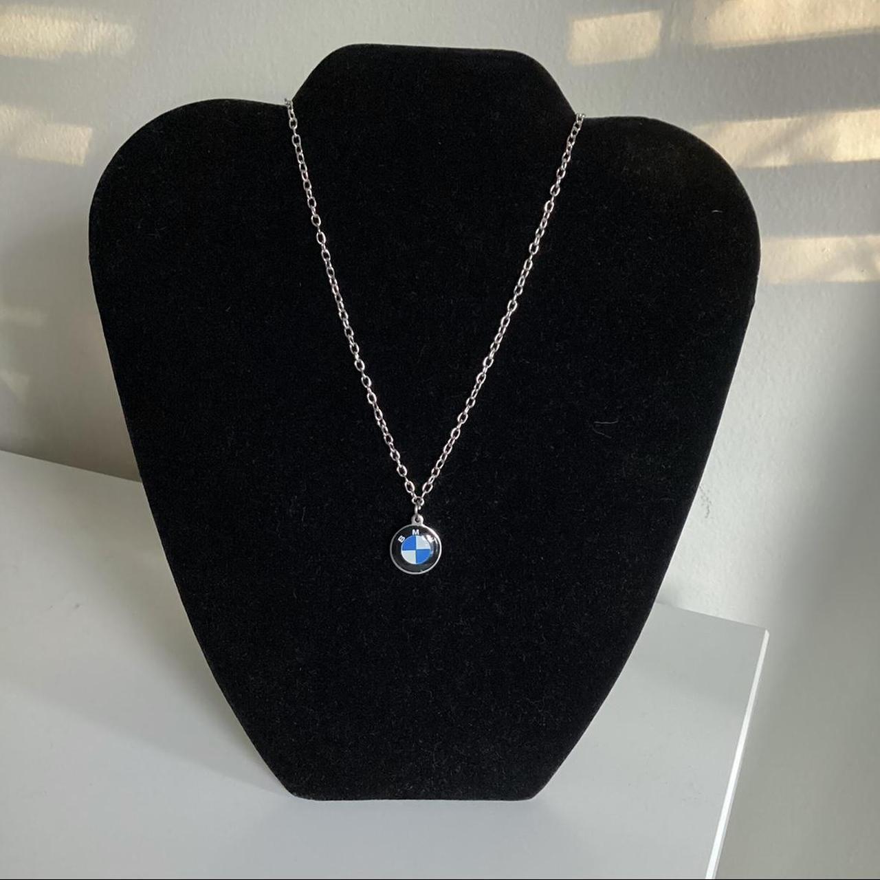 BMW Emblem Logo Necklace Stainless Steel 14mm... - Depop