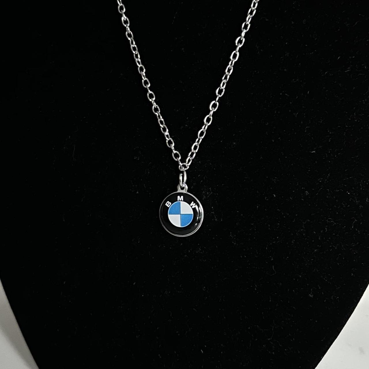 BMW Emblem Logo Necklace Stainless Steel 14mm... - Depop