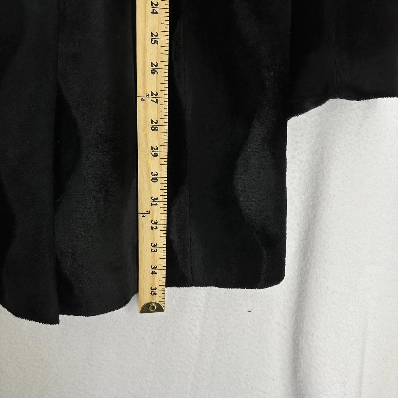 MITSU LONDON Velvet Faux Fur Front Button Long Coat... - Depop