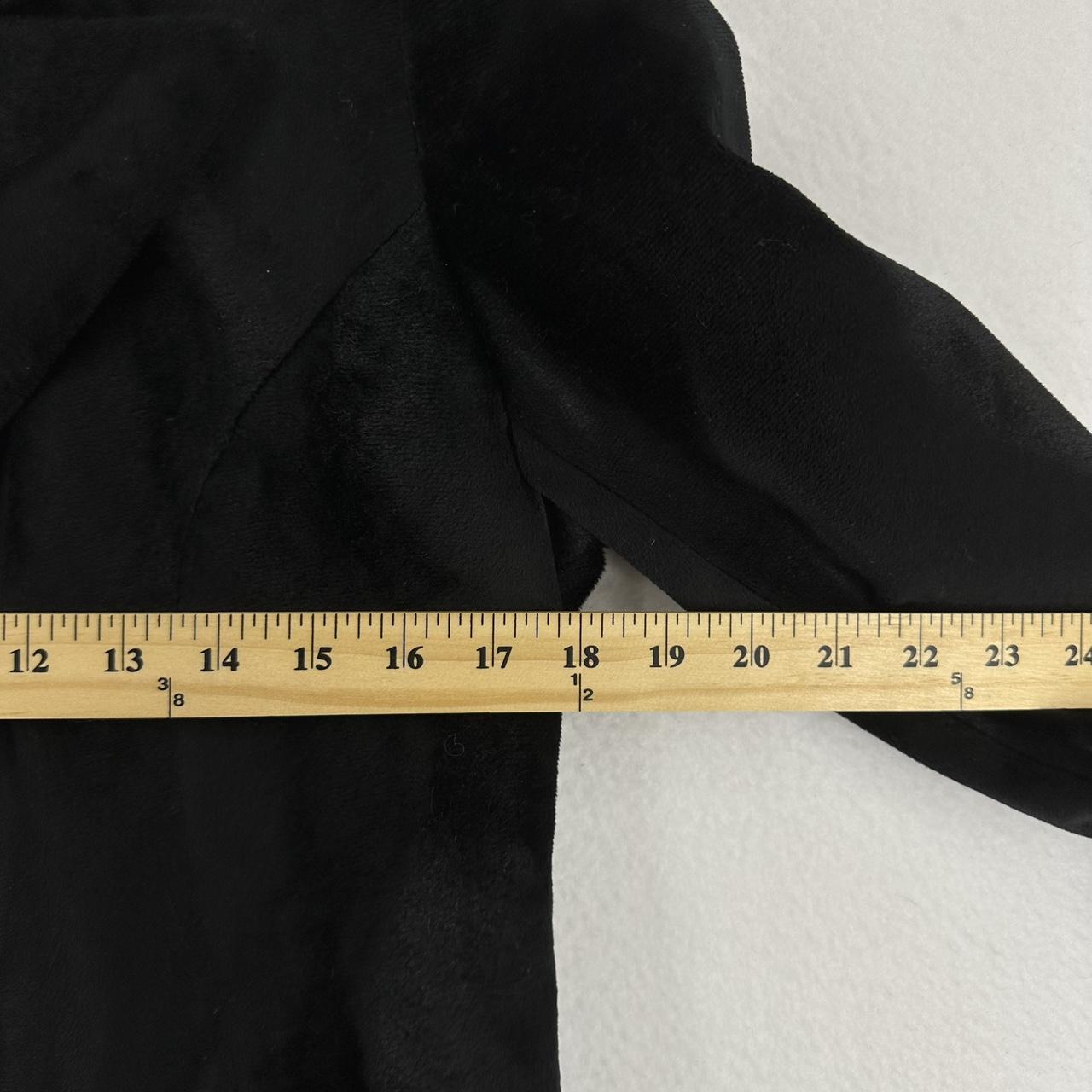 MITSU LONDON Velvet Faux Fur Front Button Long Coat... - Depop