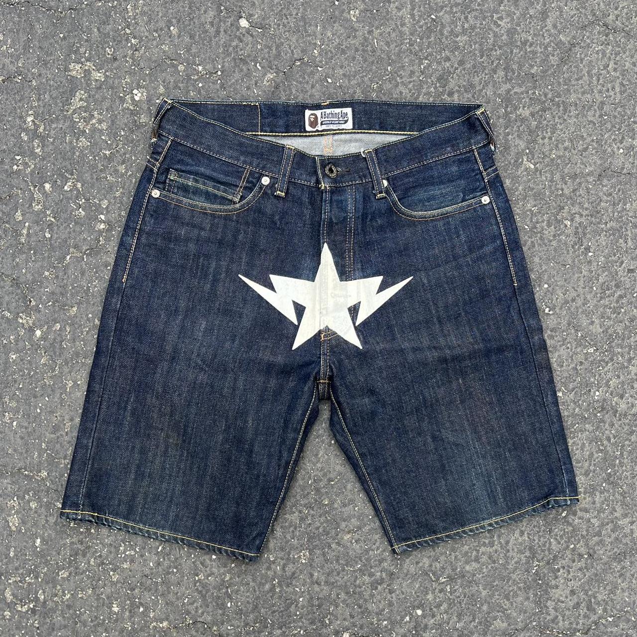 Bape Twinsta Denim Shorts Og Nigo Bape Era Size... - Depop