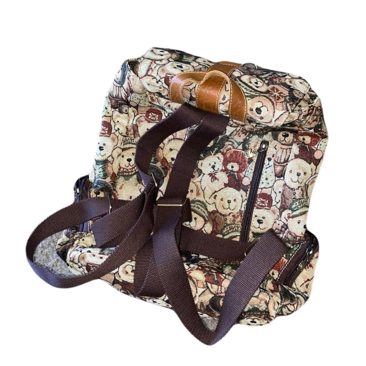 Vintage style dav Danny bear backpack Has multiple... - Depop