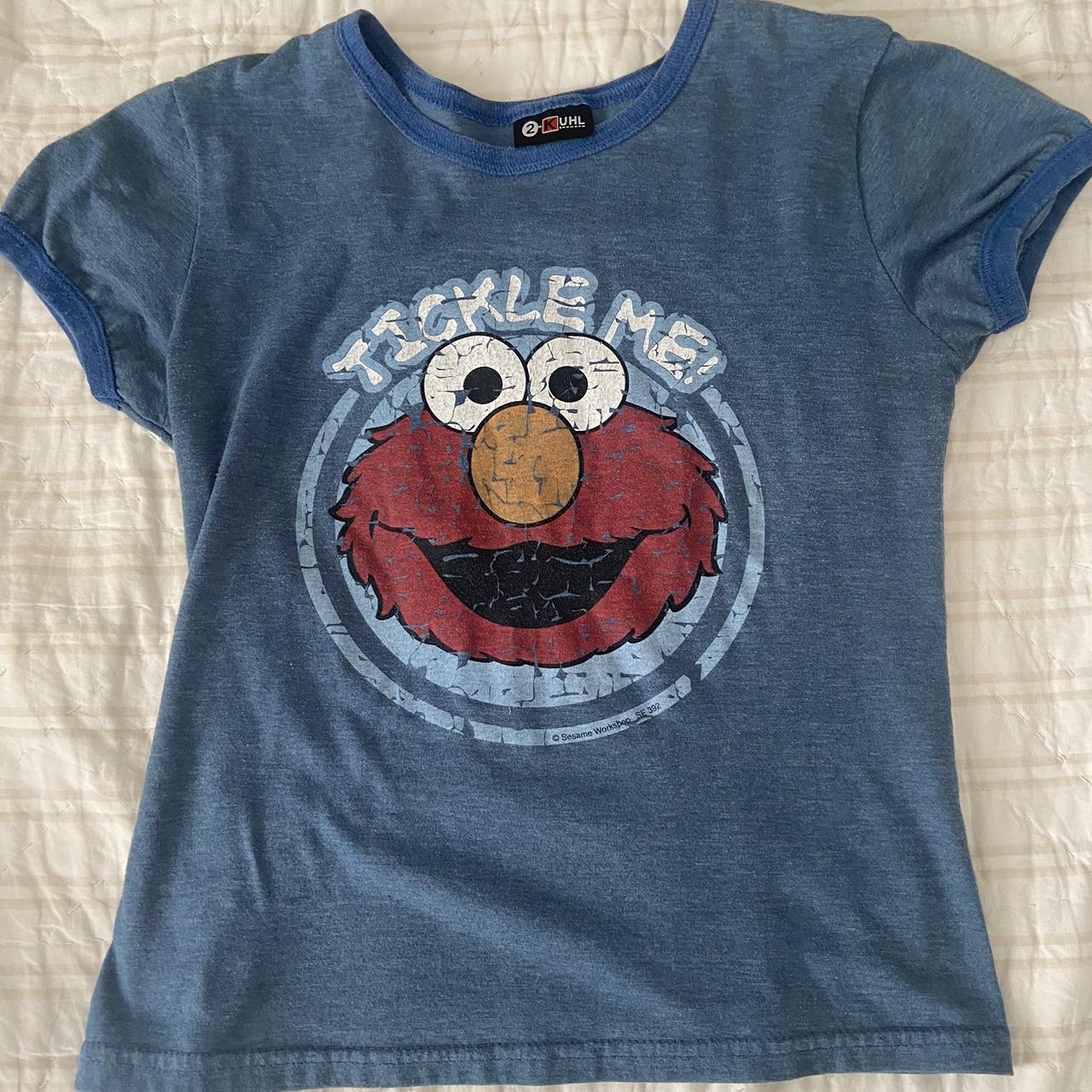 Vintage y2k Elmo Baby tee ringer tee style... - Depop