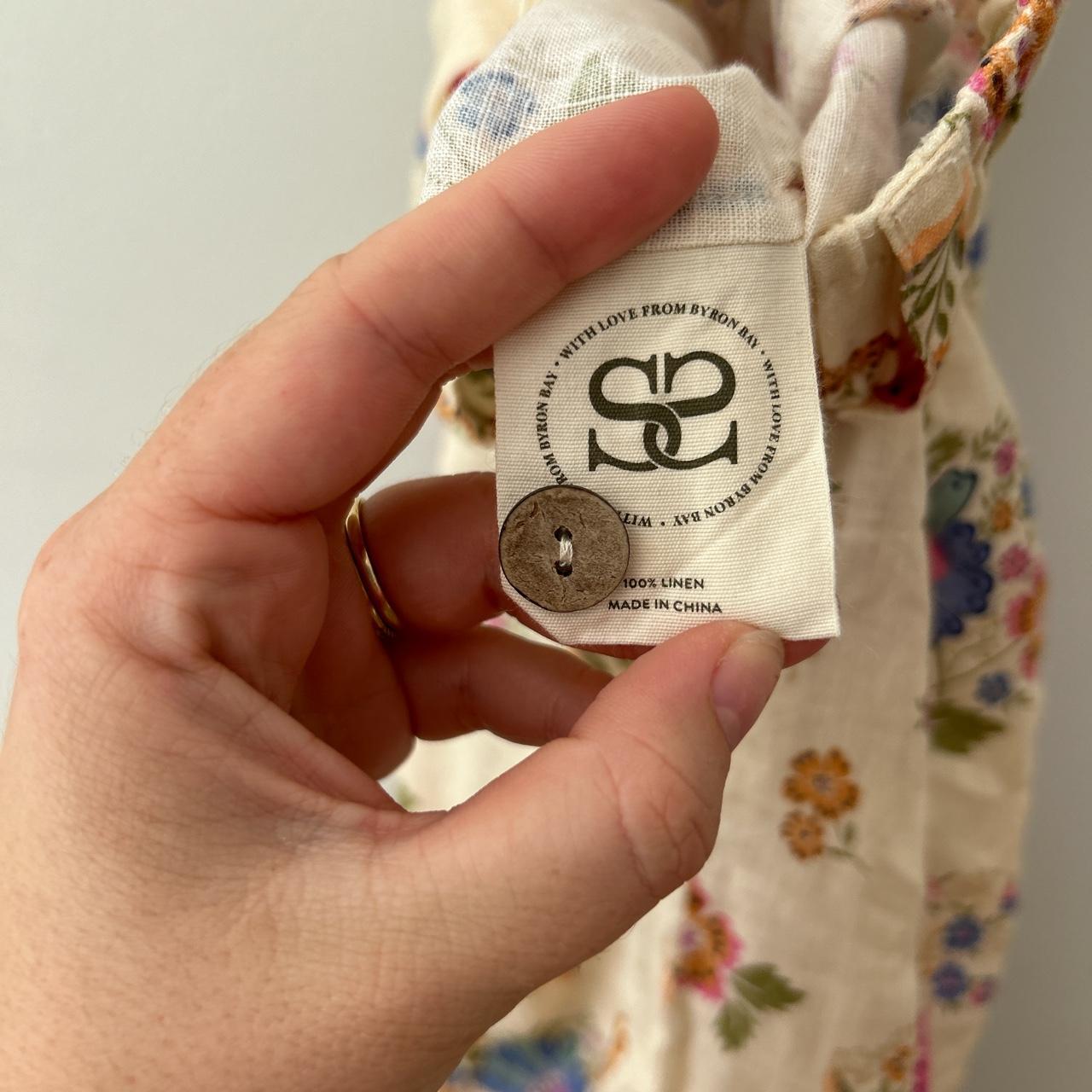 Spell floral linen pant - MEDIUM (aus 8/10)... - Depop