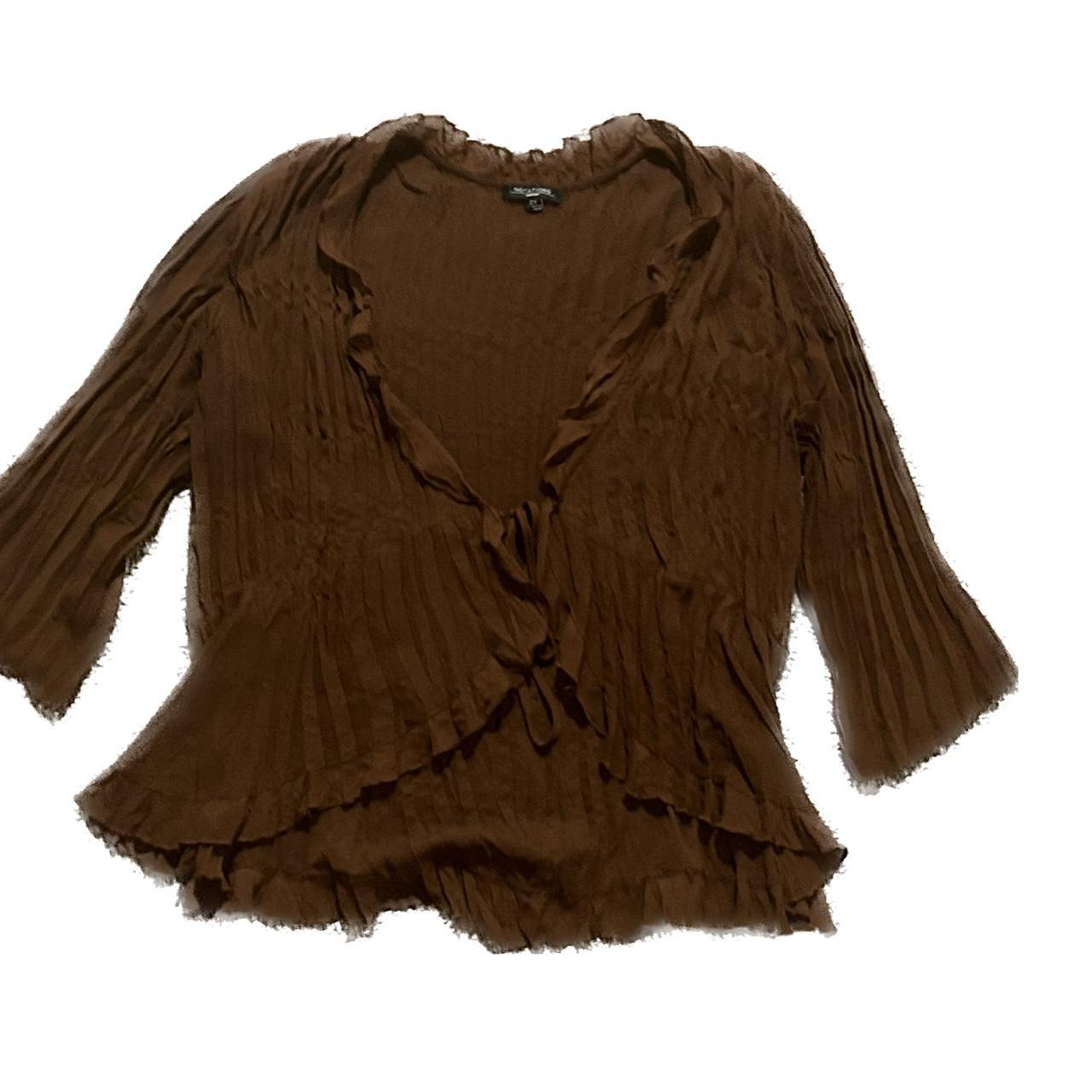 Cute sheer tie string blouse! So cute, only reason... - Depop