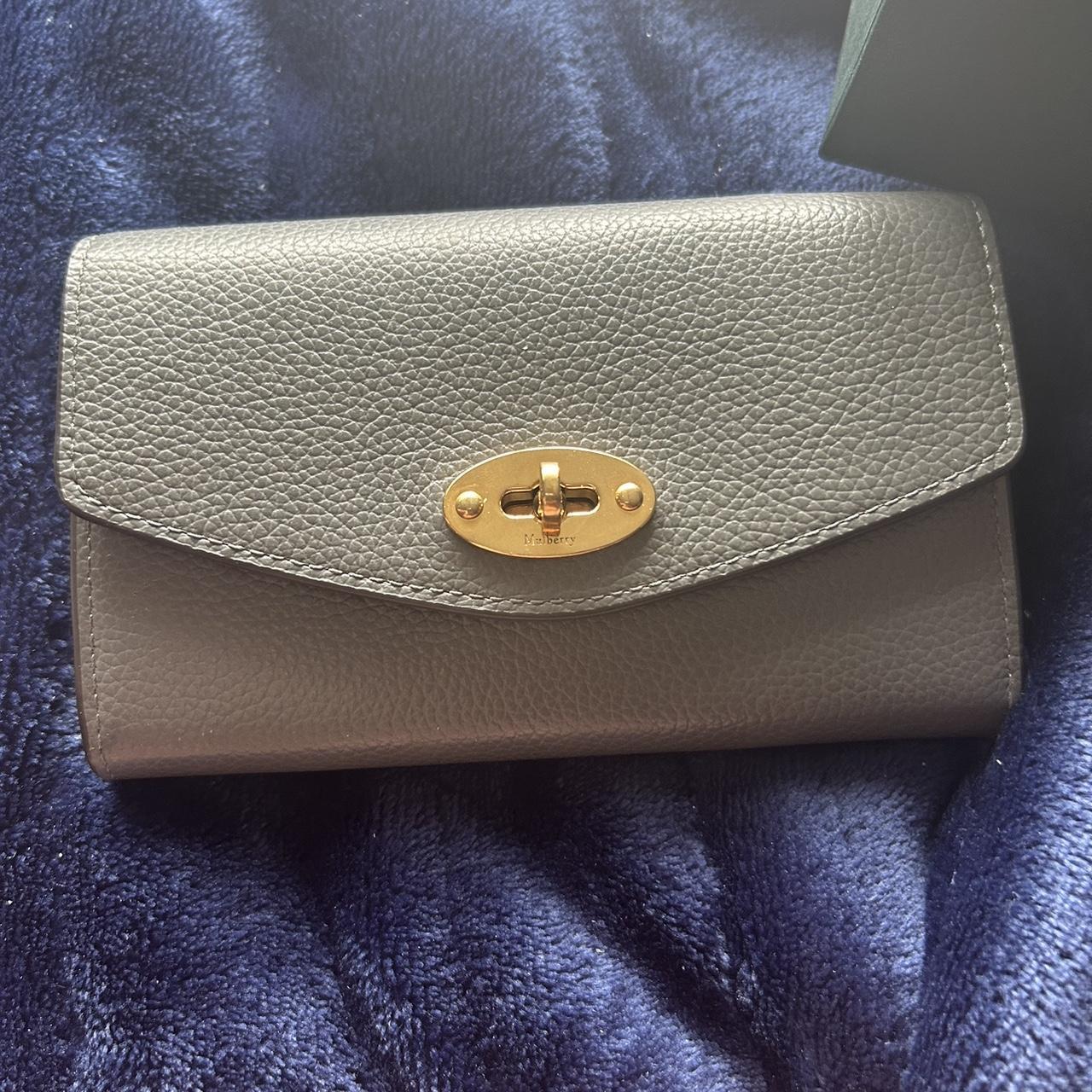 Charcoal Small Classic Grain Grey with gold... - Depop