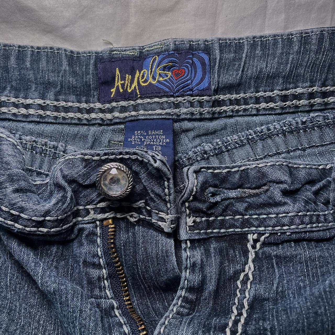 ANGELS low rise stretchy SIZE 13 Y2K intricate... - Depop