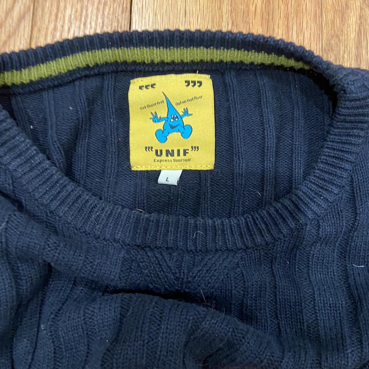 Navy Unif sweater, great for layering 31’’ across... - Depop