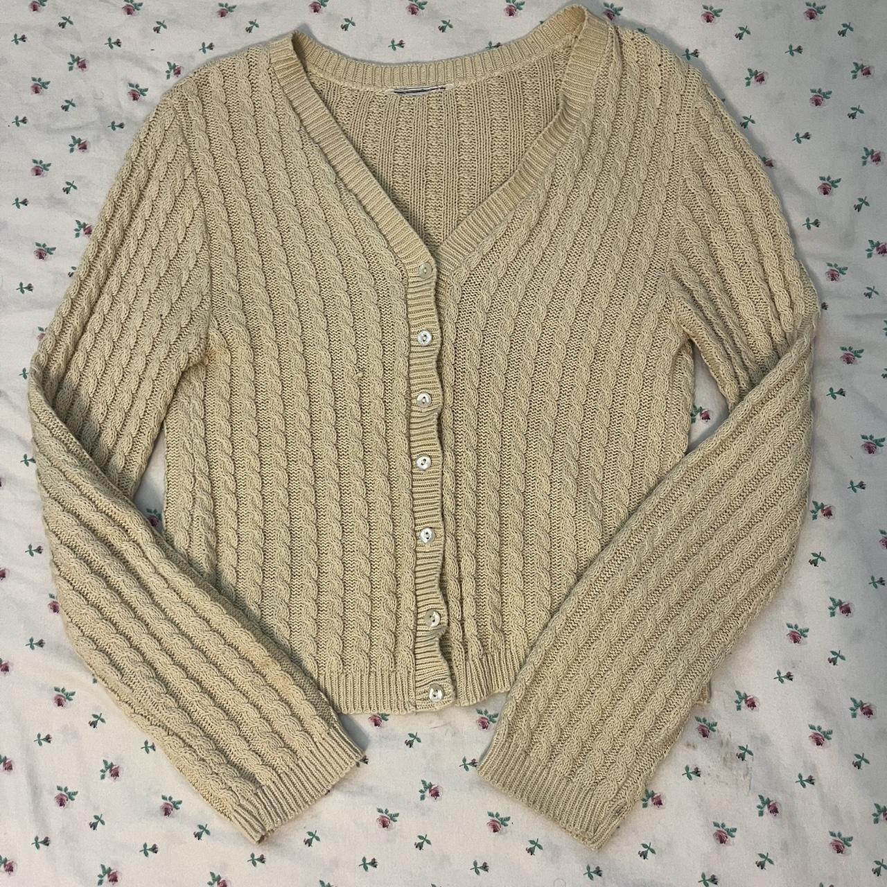 🌱Cream cable knit cardigan🌱 - tag unattached, would... | Depop