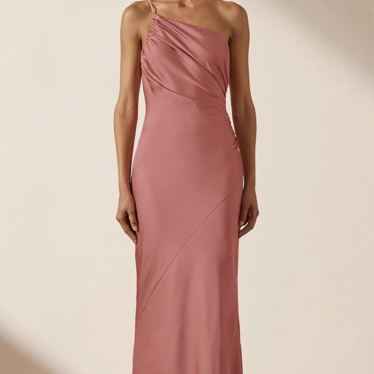 Shona Joy Luxe Asymmetrical Gathered Maxi Dress -... - Depop