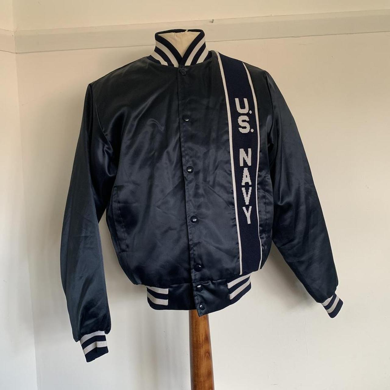 Vintage 1980s US Navy Satin Jacket USA Here we have... - Depop