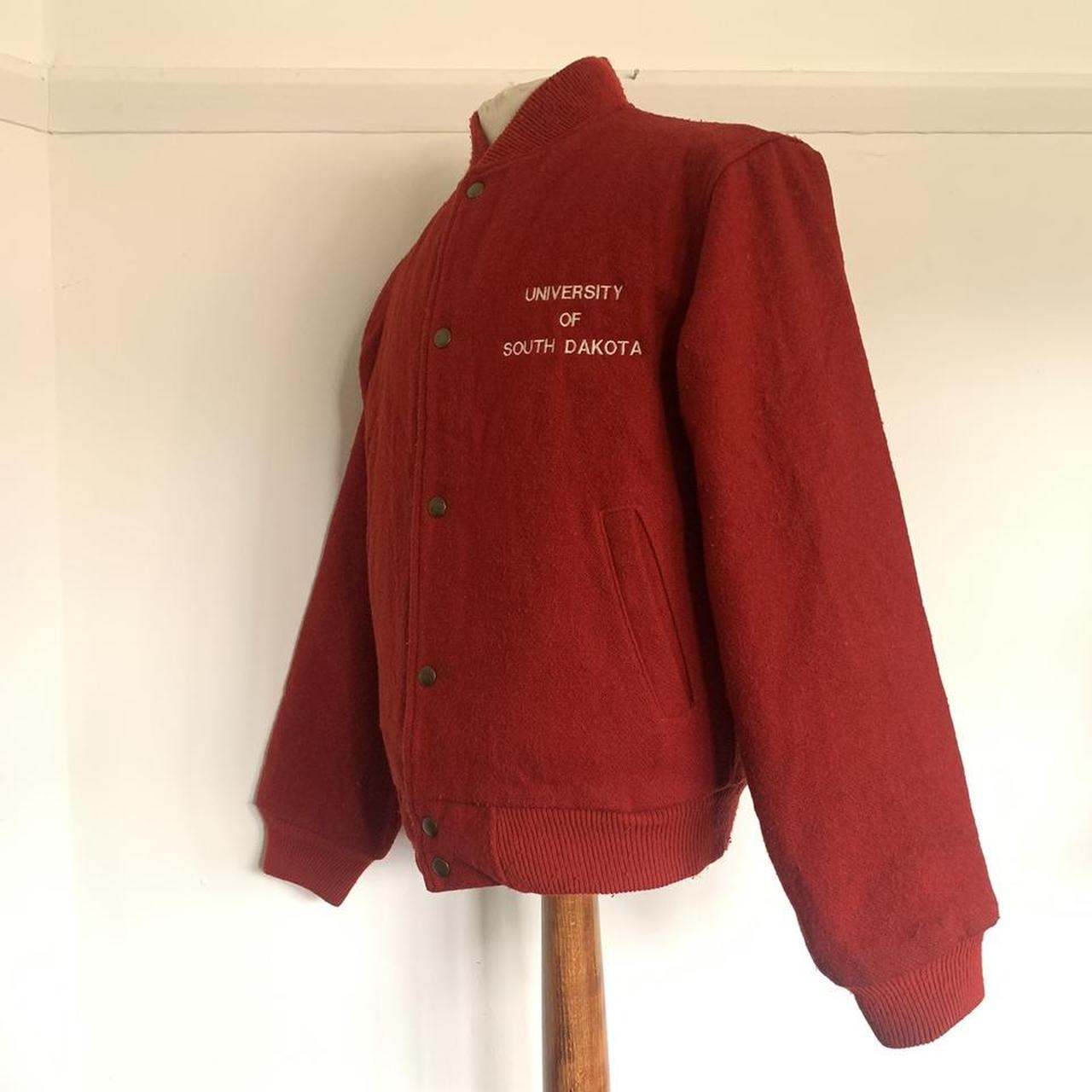 Vintage 70s wool varsity jacket College football... - Depop