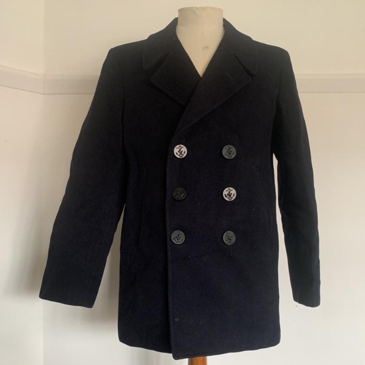 Vintage 1960s US Pea Coat Mens M In good used... - Depop