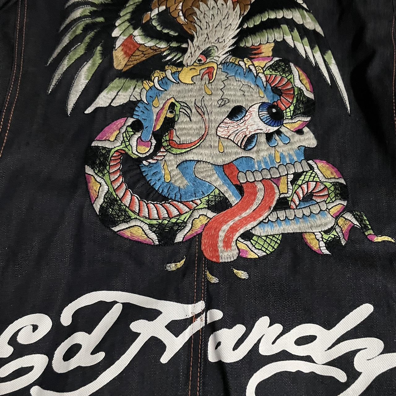 Vintage Ed Hardy Jacket #vintage #denimjacket... - Depop
