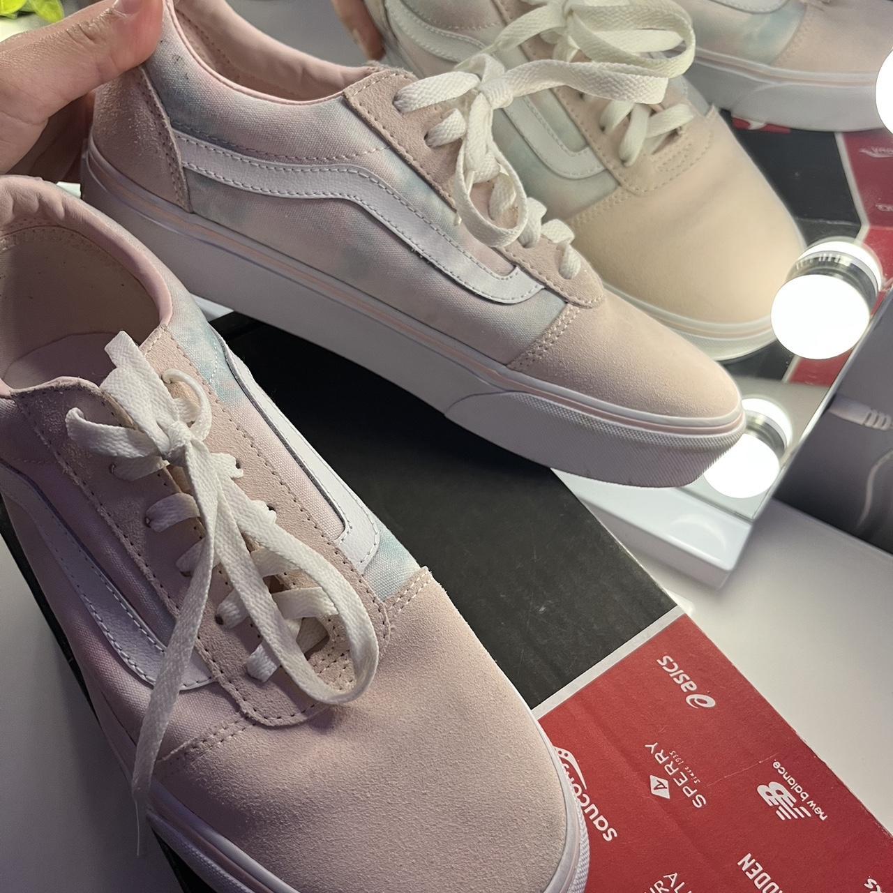 Super cute pink pastel vans! Basically brand new... - Depop