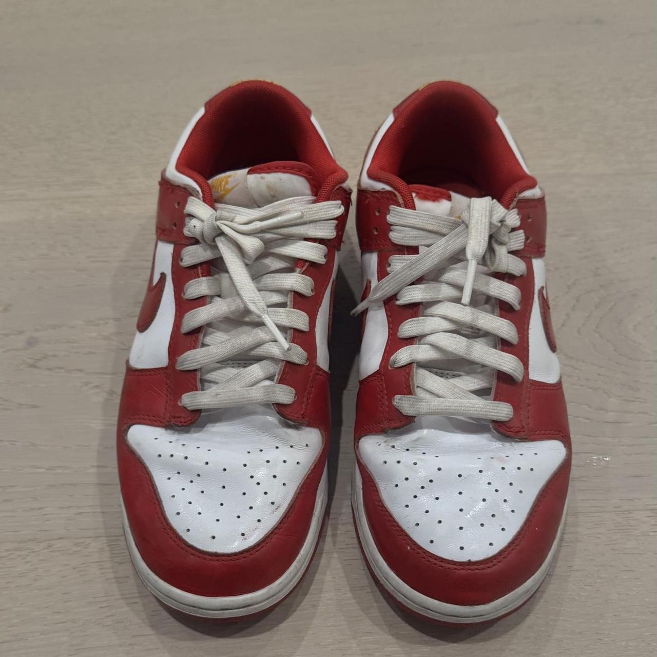Nike Dunk Low Retro Red & White red, white, Nike... | Depop