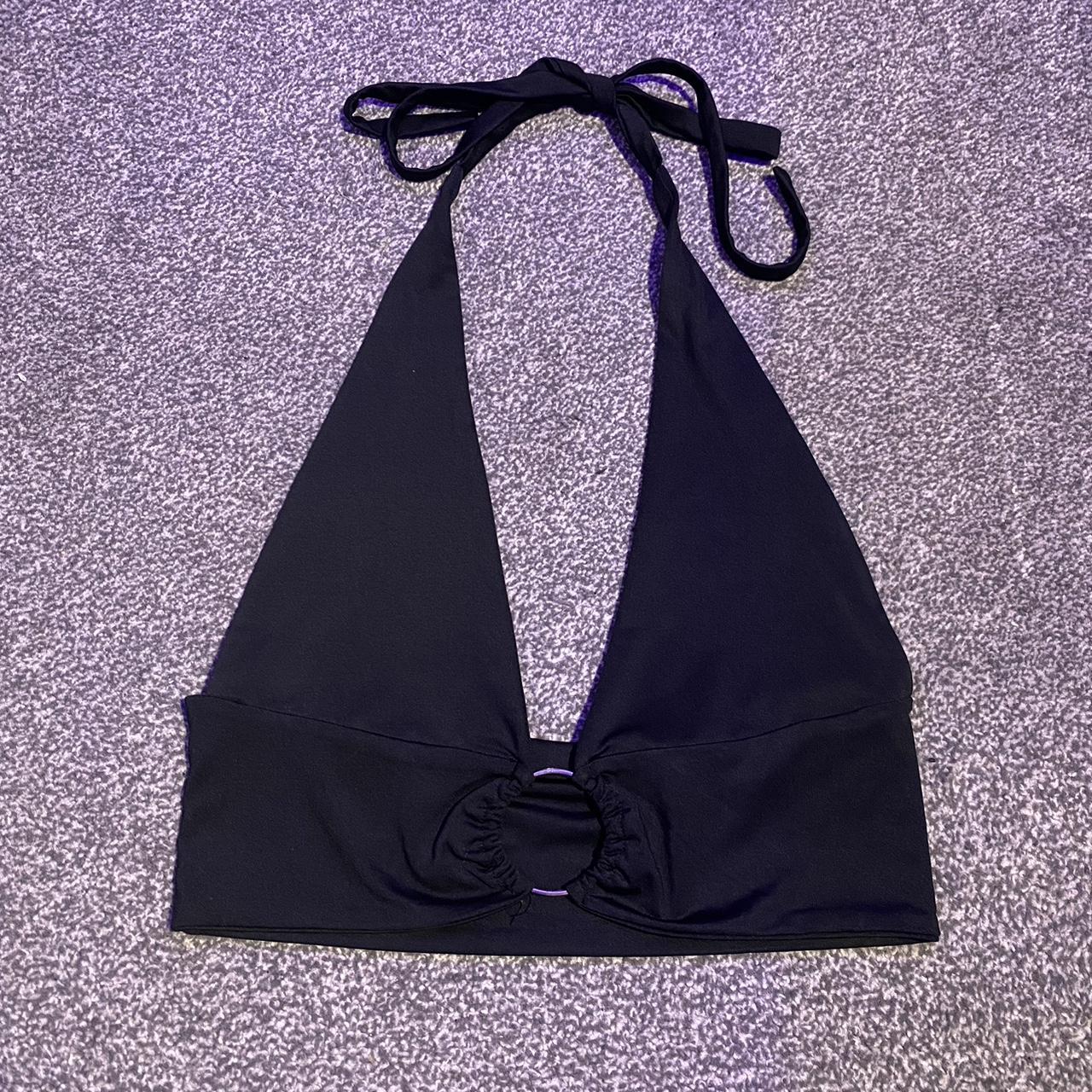 black halter neck “O-ring” backless top from... - Depop