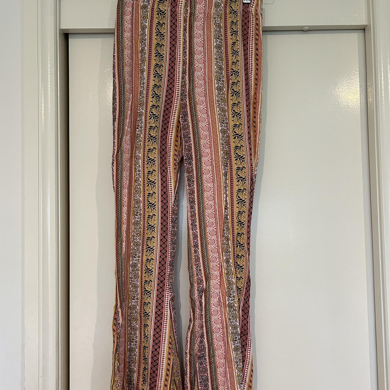 Groovy patterned flares Stretchy, comfy Great for... - Depop