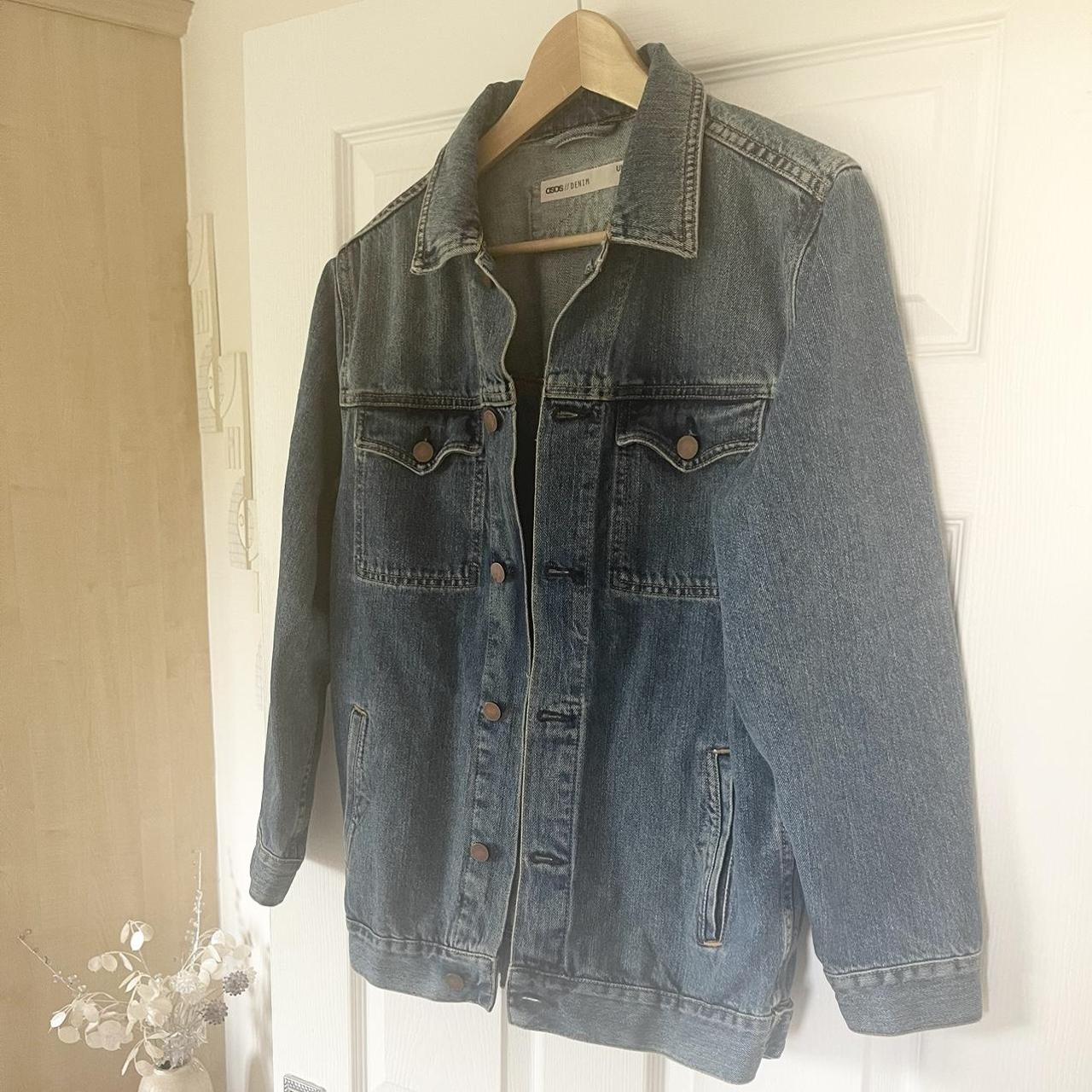 ASOS denim dark washed oversized jacket #denim... - Depop