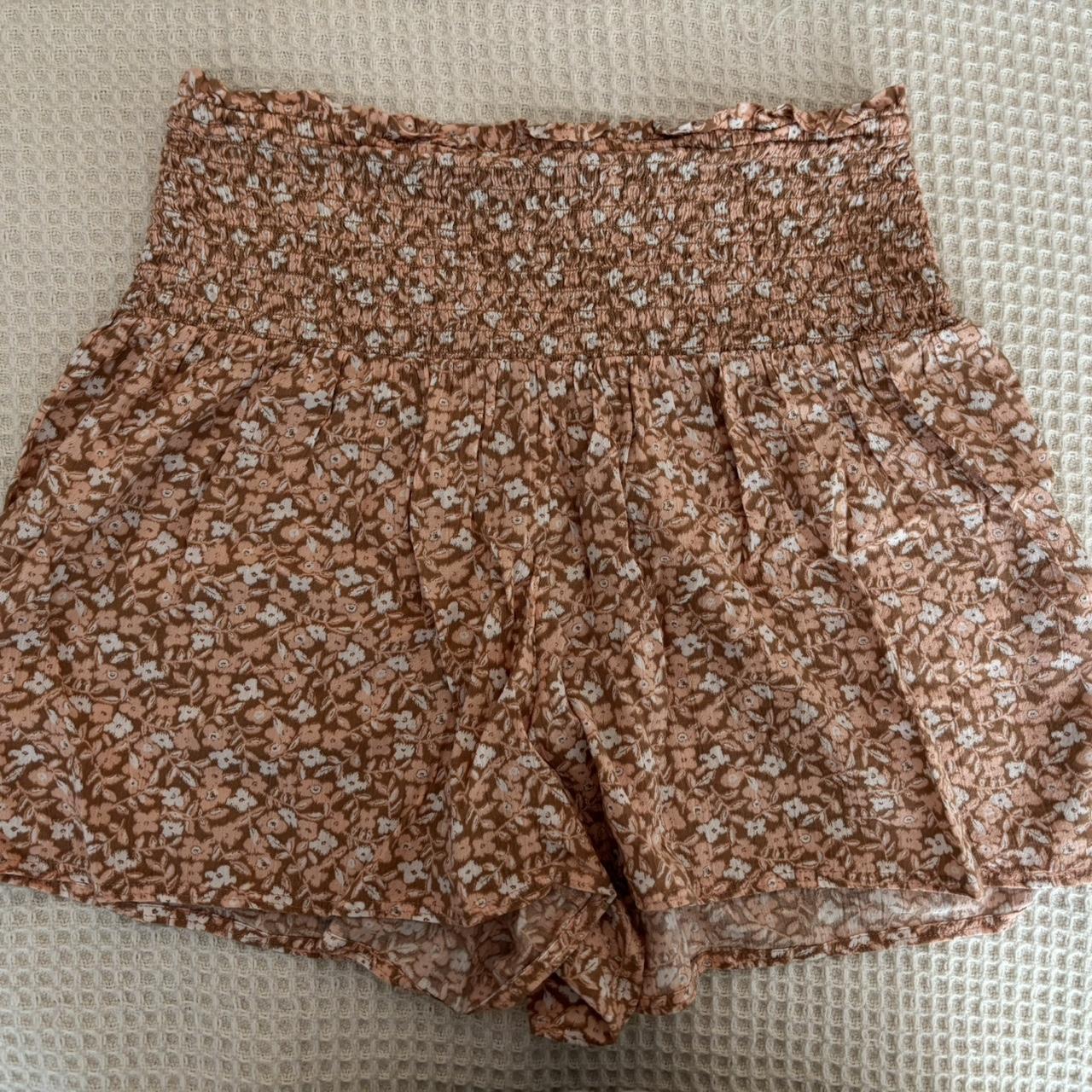 Aerie floral skort with elastic waistband... | Depop