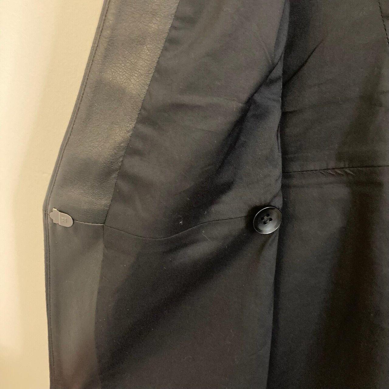 BCBGMaxAzria Caryn Black Vegan Leather Wrap Vest... | Depop