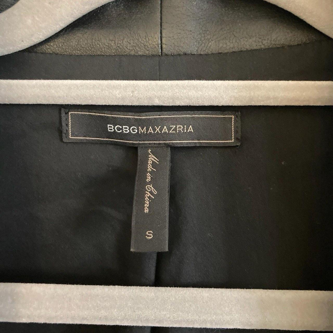 BCBGMaxAzria Caryn Black Vegan Leather Wrap Vest... | Depop