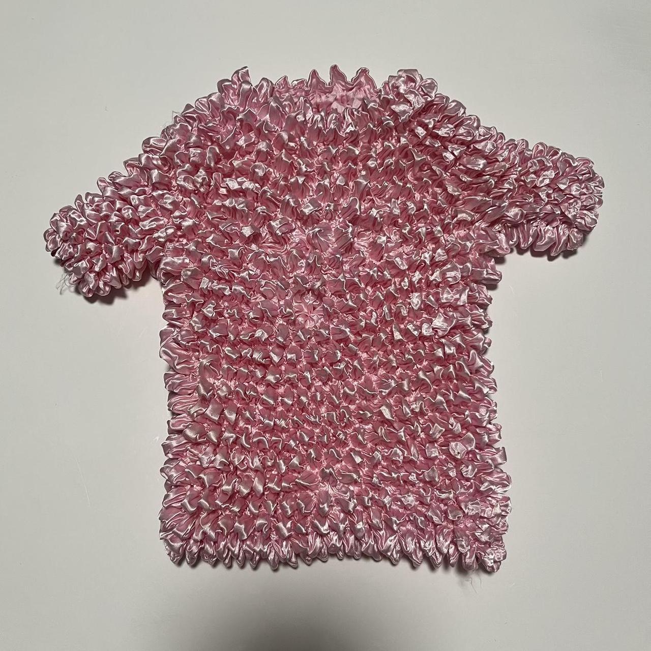 Vintage baby pink popcorn t shirt One size Great... - Depop