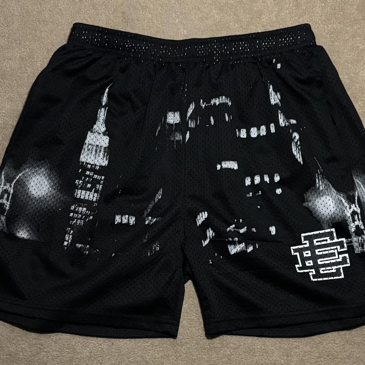 black Eric Emmanuel Shorts Size - M Used Once 100%... | Depop