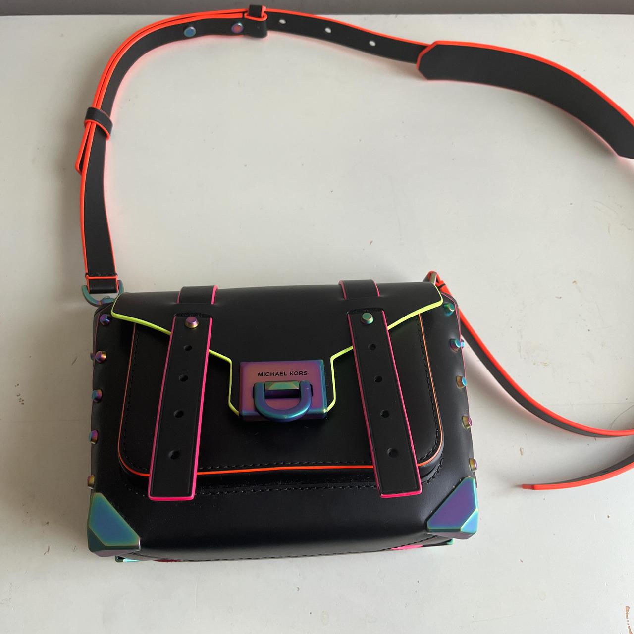 NEVER USED Black and neon Michael Kors Manhattan... - Depop