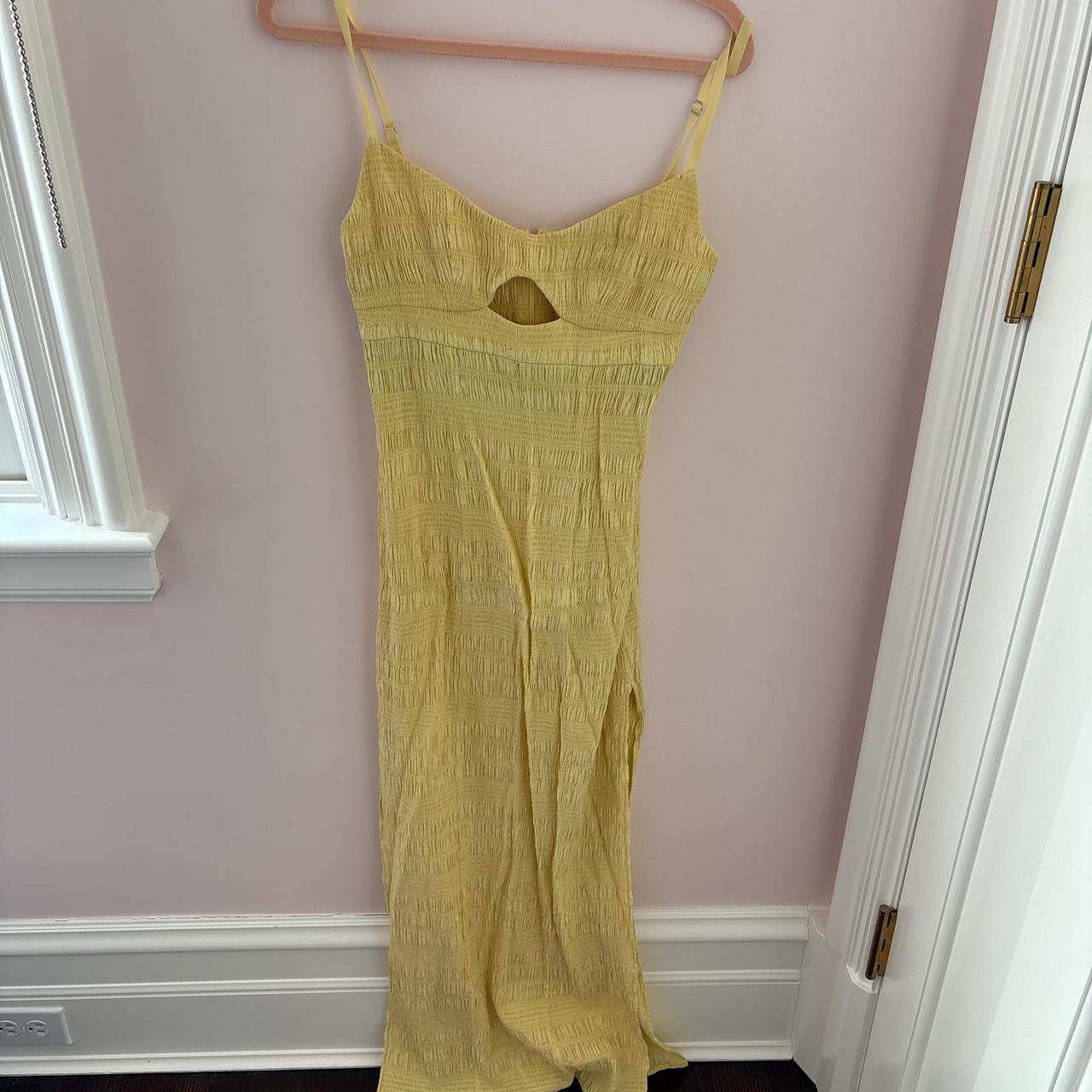 Revolve Yellow maxi dress with cut-out detail... | Depop