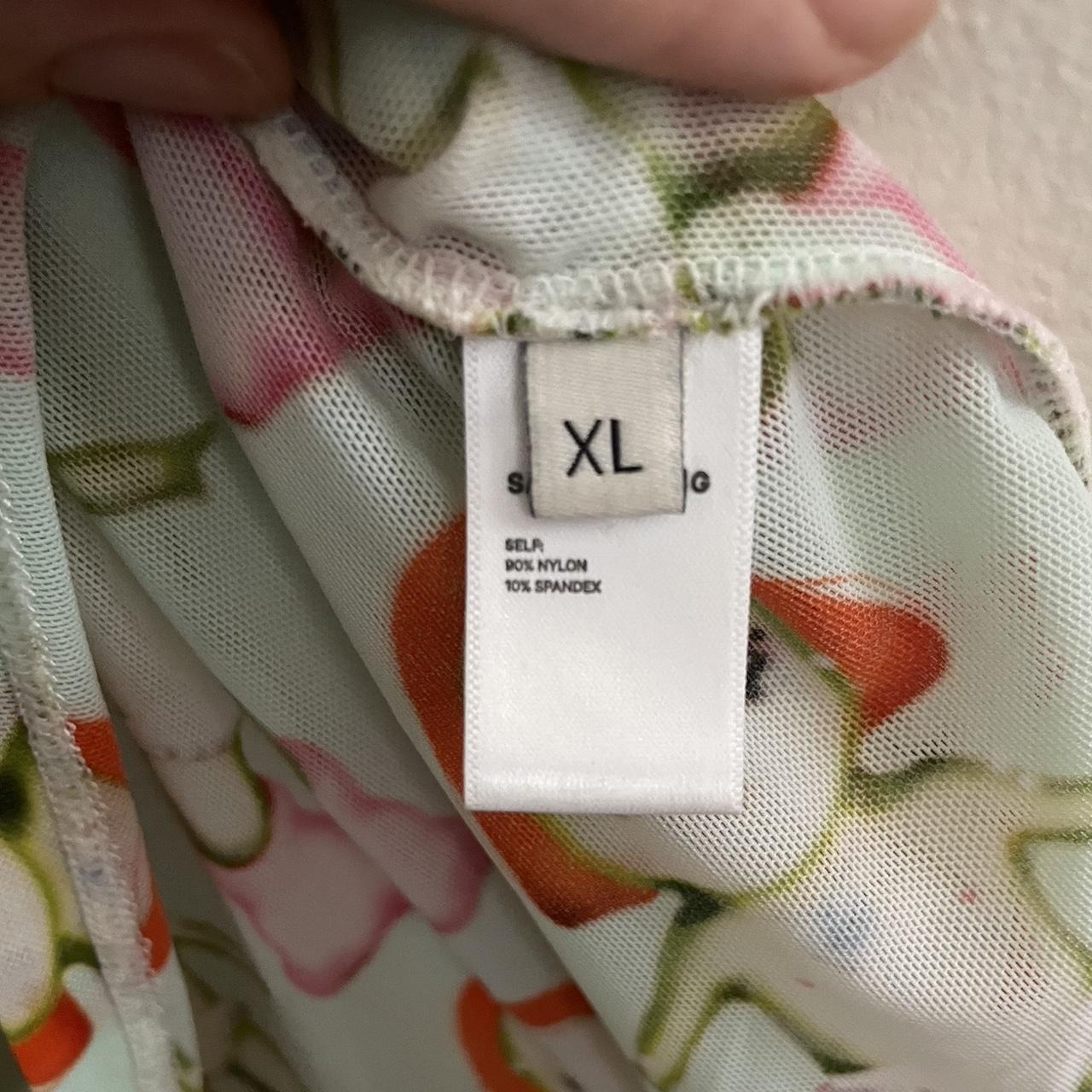 Sandy Liang Chan Chan mesh top size XL Worn 2/3... - Depop