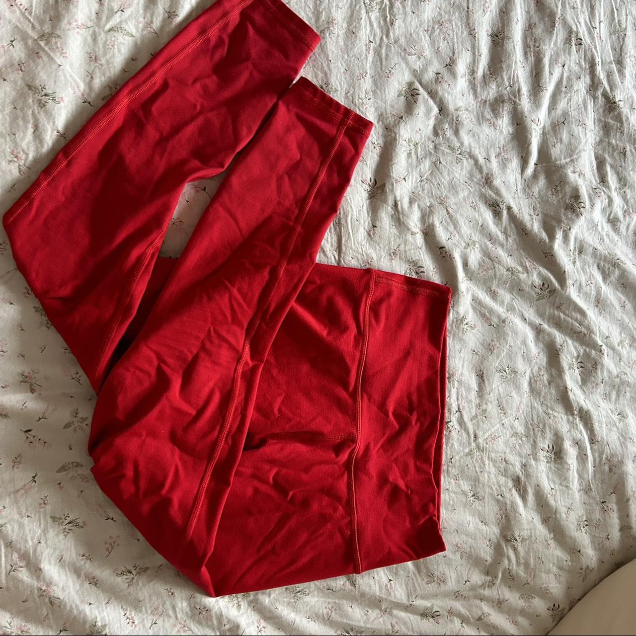 Fabletics Women's Red Leggings | Depop