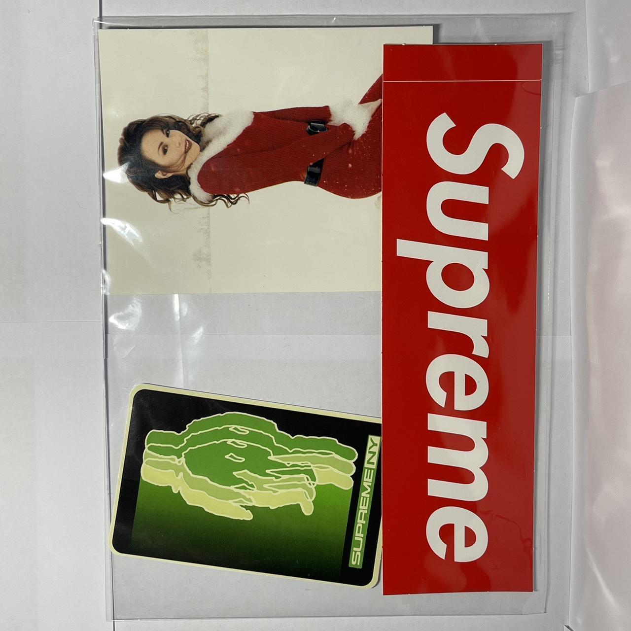 Supreme Red and White Stickers | Depop