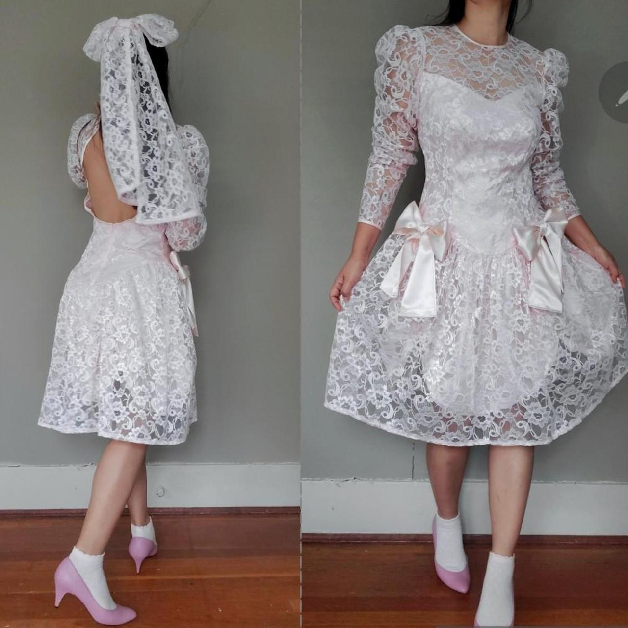 Vintage / Upcycle Lace Dress Vintage Handmade... - Depop