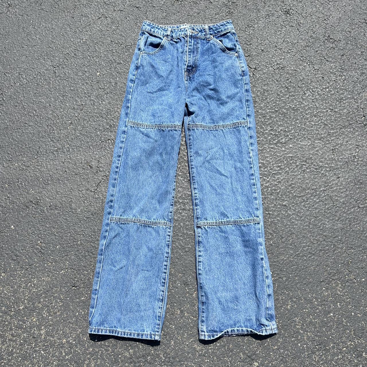 Adika Medium Wash Denim Jeans Size S (25/26 waist)... - Depop