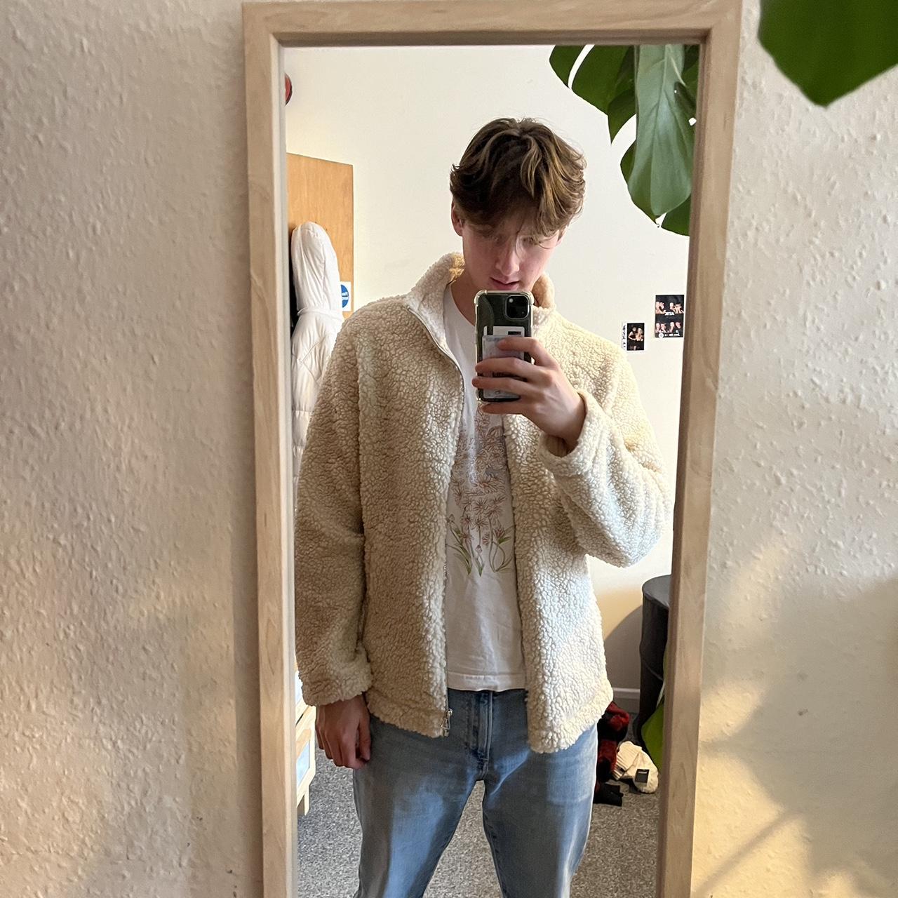 Large, cream, woolly style fleece - Depop