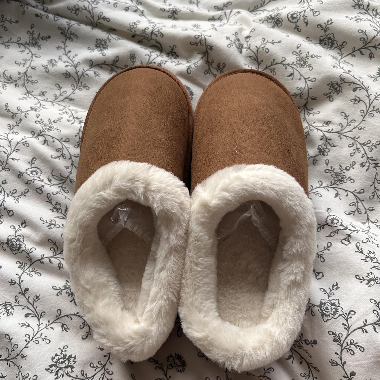 ~ brown slippers ~ kind of look like uggs ~ never... - Depop