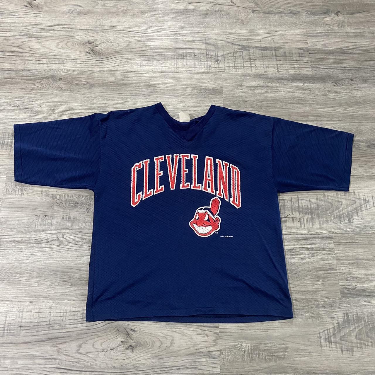 vintage 90s Cleveland Indians jersey T-shirt - Depop