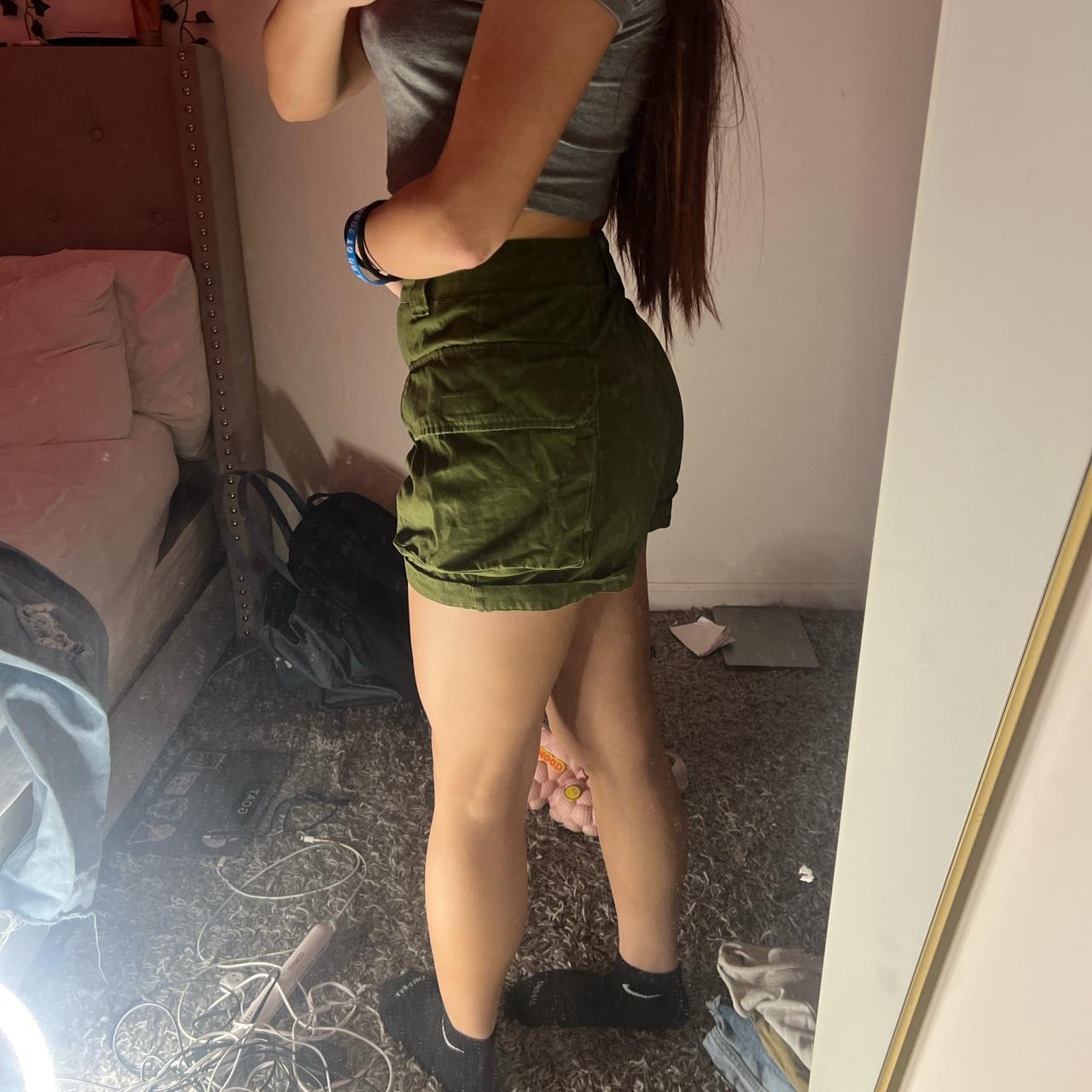 ASOS green cargo shorts size 4 - Depop