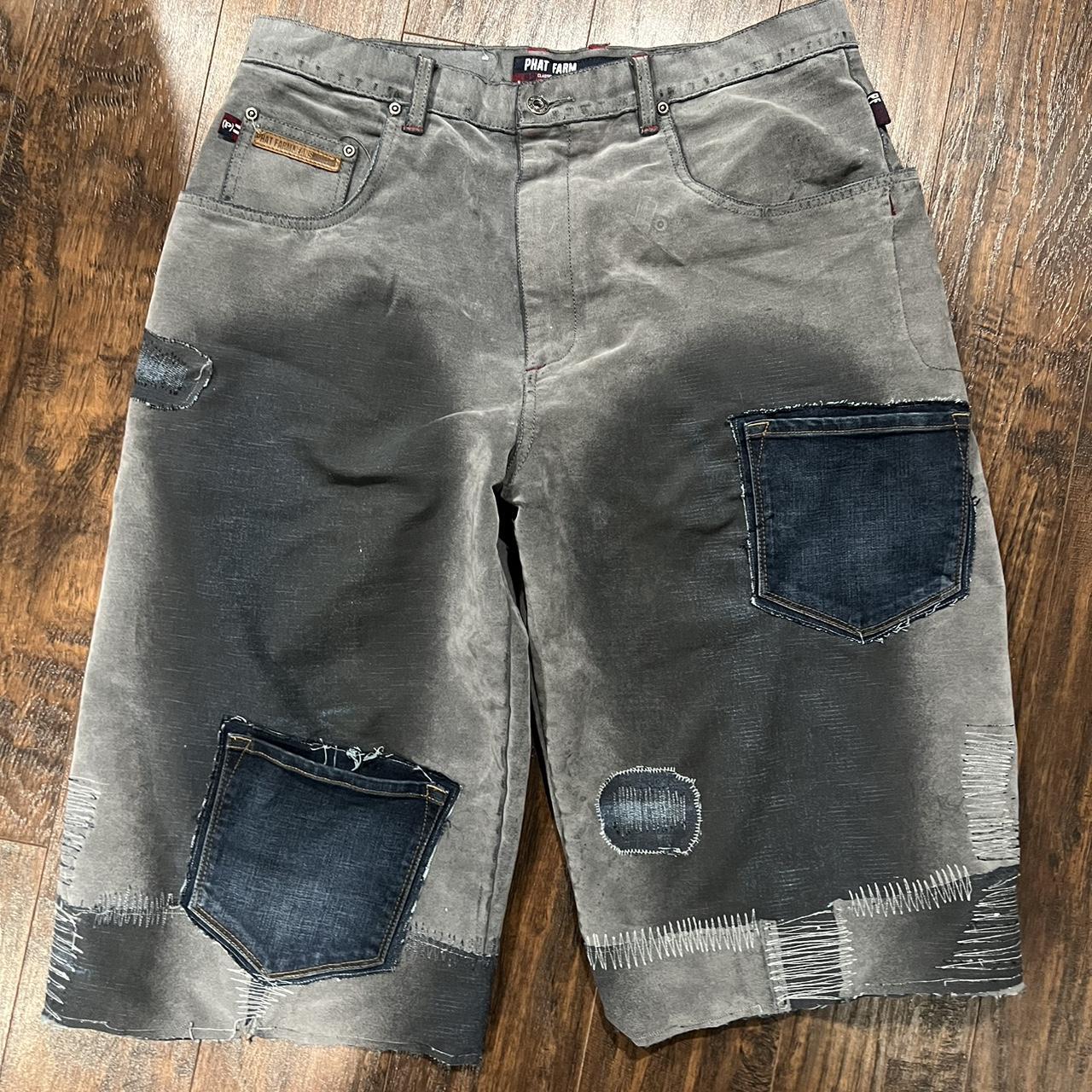 Reconstructed custom Phat Farm Jorts 1/1... - Depop