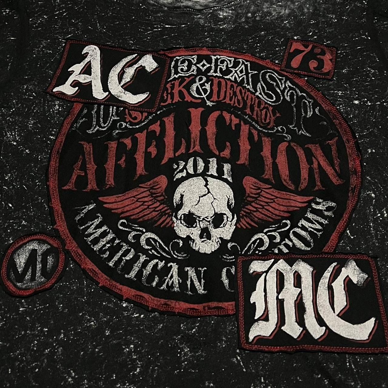 Affliction Customs Live Fast T-shirt Size: L Pit... - Depop