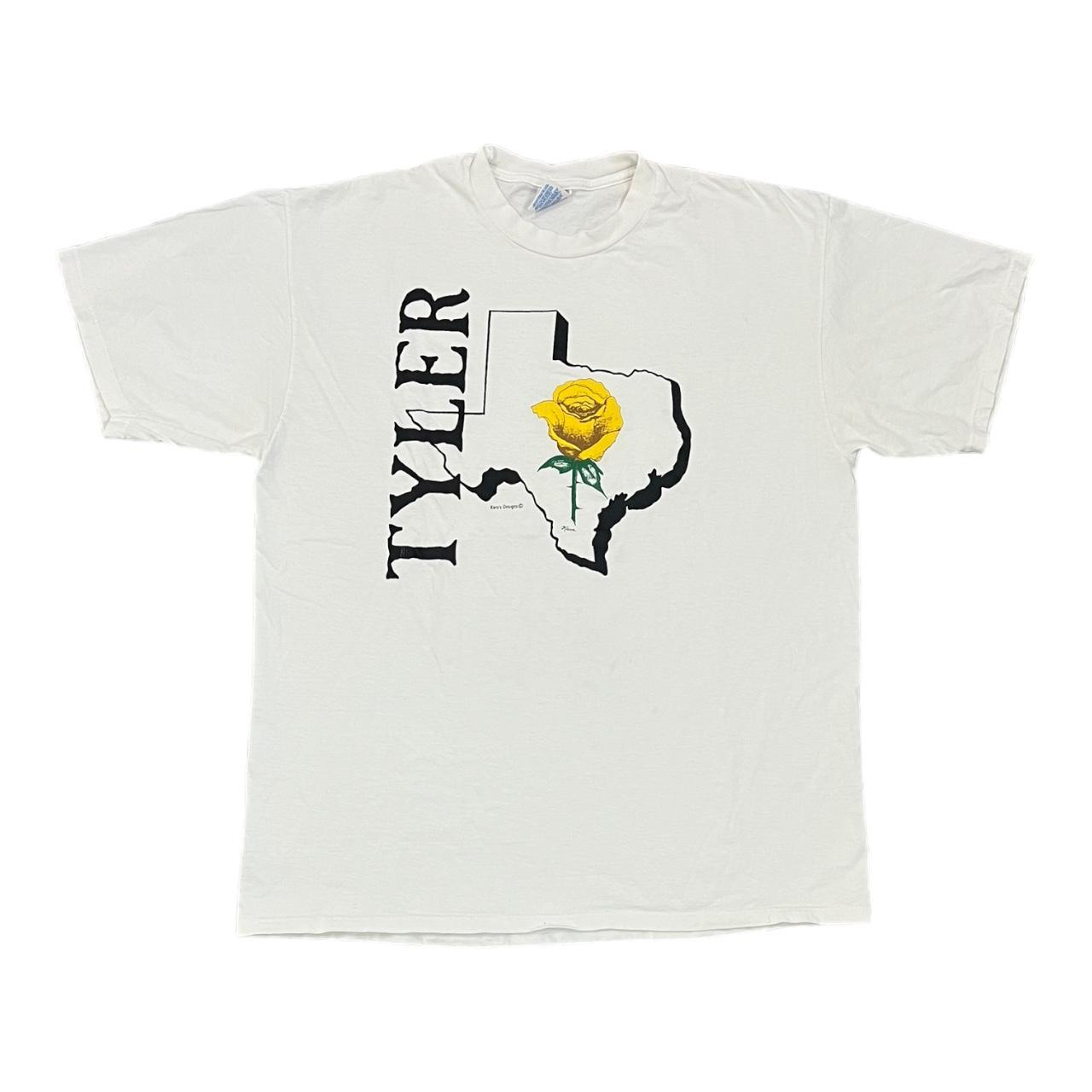 Vintage 90s Tyler Texas Yellow Rose Shirt Size:... - Depop