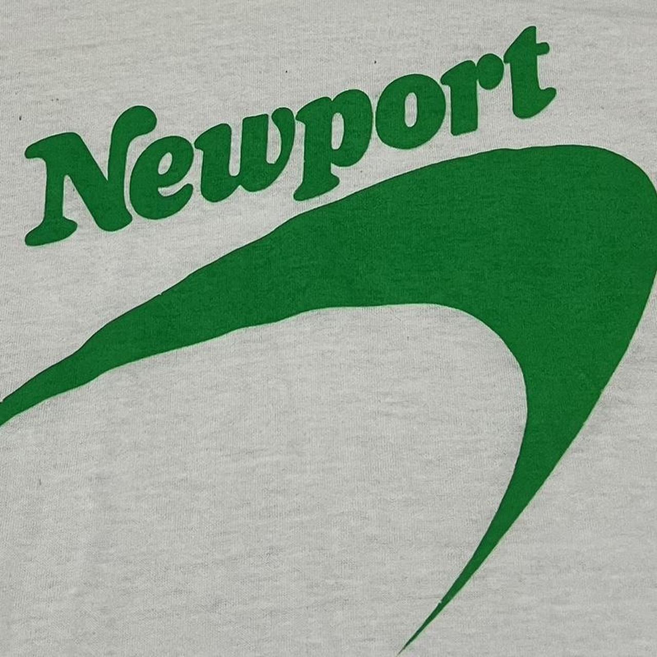 Vintage Newport Cigarette Logo T-shirt Size: XL... - Depop